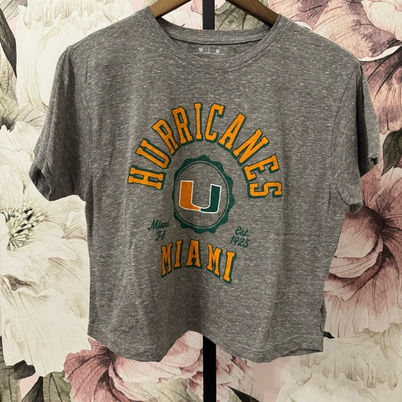 Pressbox | Tops | University Of Miami Hurricanes Crop Tshirt | Poshmark